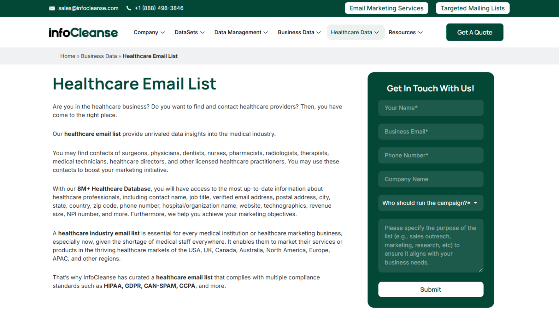 5 Best Healthcare Database Providers in USA for B2B Marketing